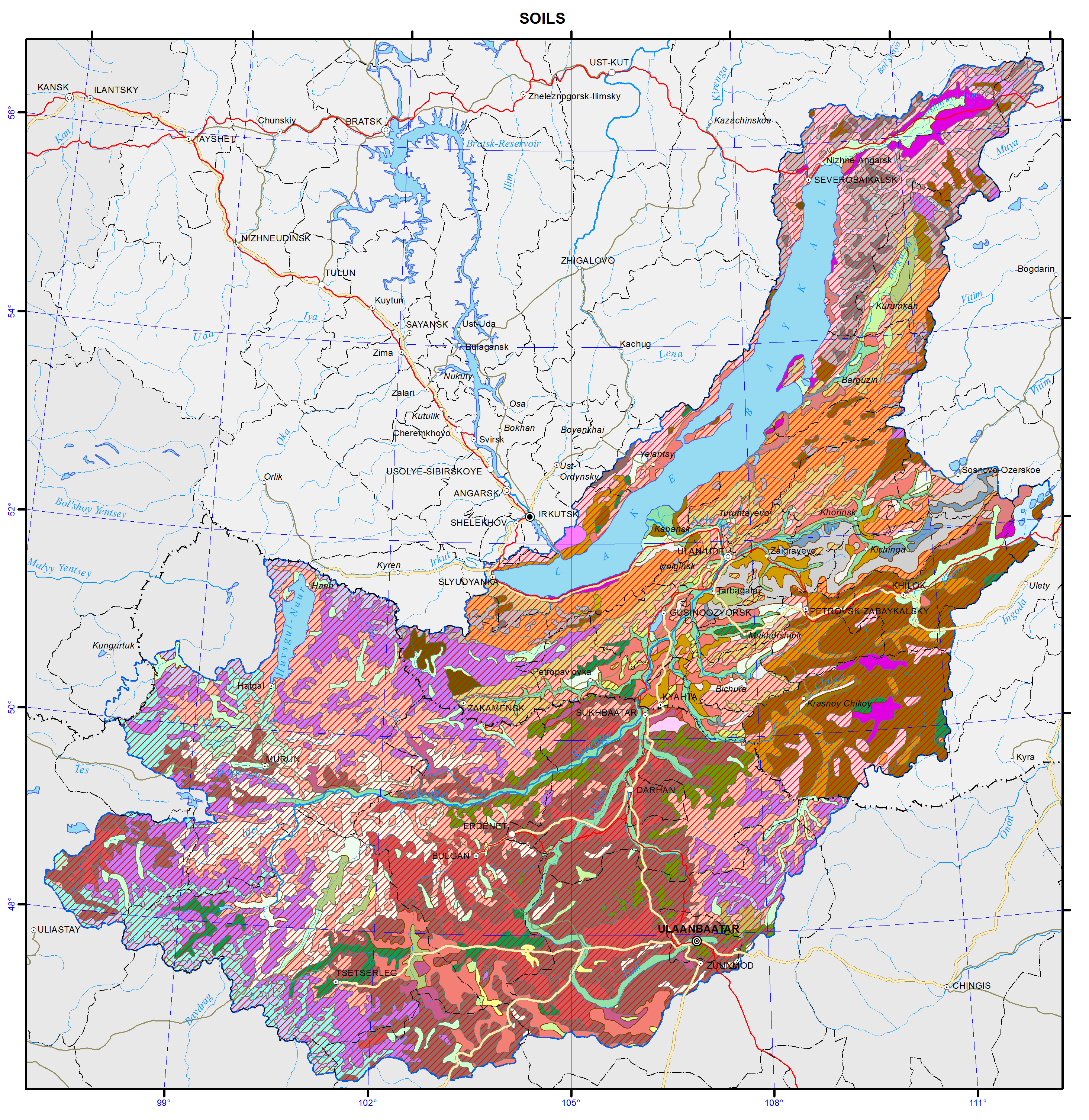Soils map — English