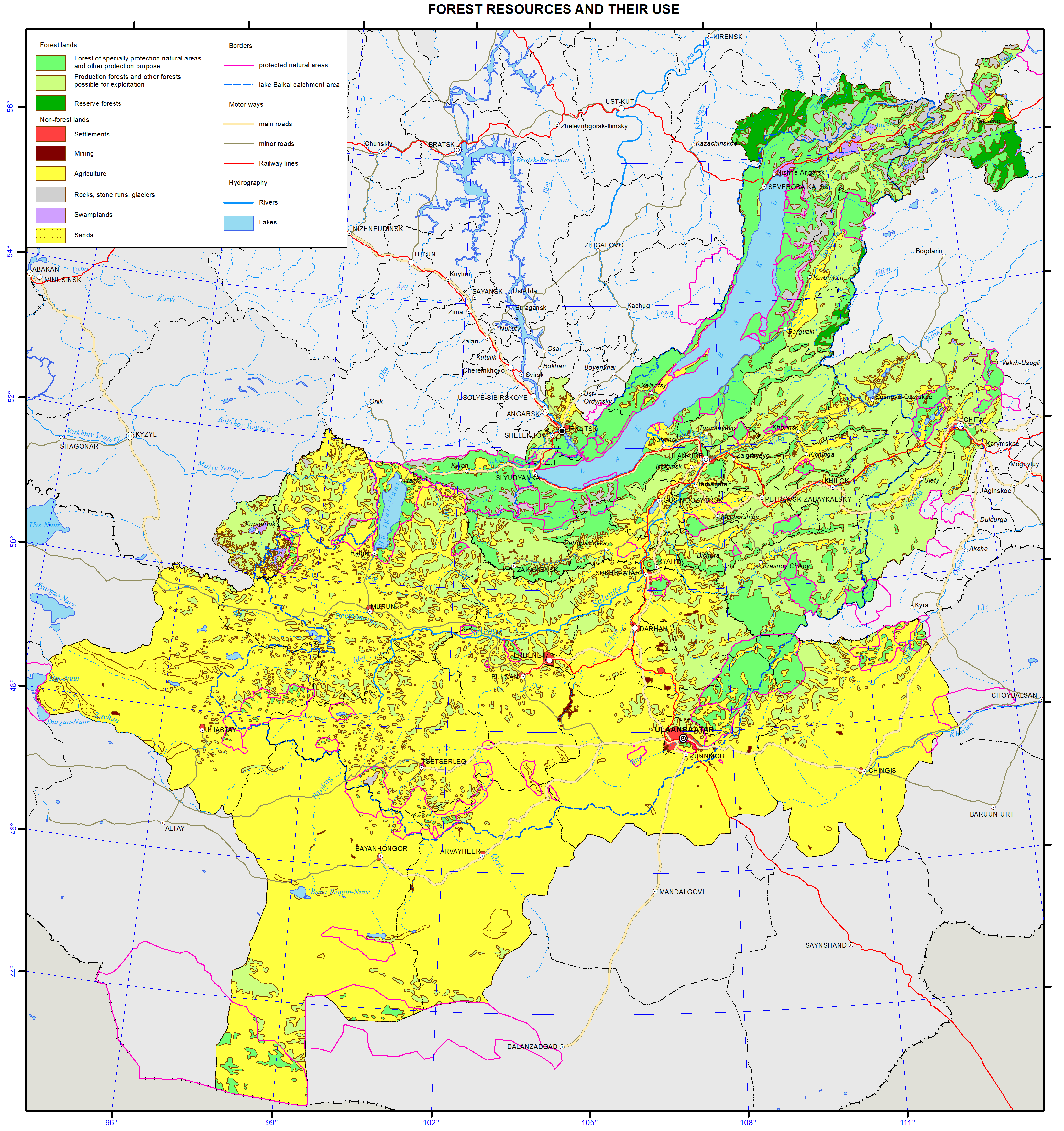 052. Forest resources and their use map — English